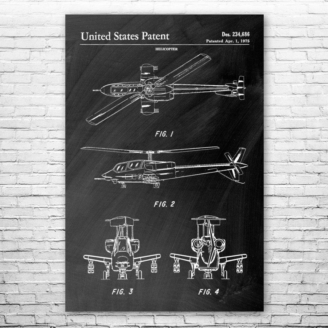 Attack Helicopter Poster Print, Army Pilot Gift, Military Decor ...