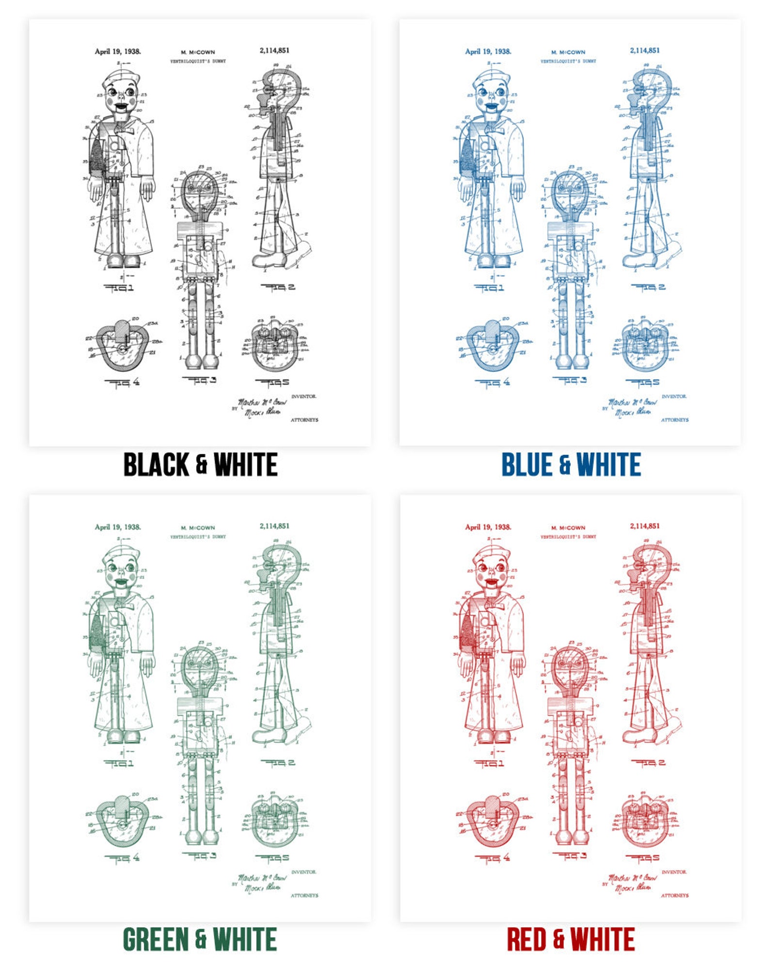 Ventriloquist Dummy Poster Print Ventriloquism Gifts Puppet | Etsy