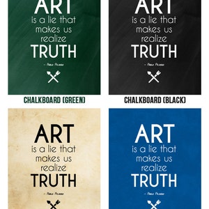 Picasso Quote Art Poster Print, Art Studio Decor, Artist Gift ...