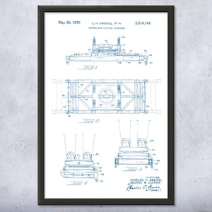 Spreader Beam Patent Wall Art | Poster, Canvas or Framed | Industrial ...