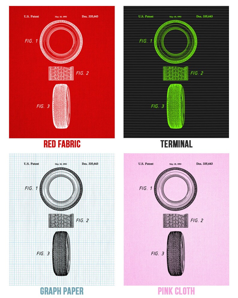 Framed Car Tire Wall Art Print Repair Shop Decor Tire Shop - Etsy