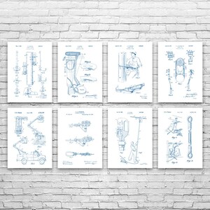 Lineman Patent Prints Set of 8, Powerline Tech, Lineman Gifts ...