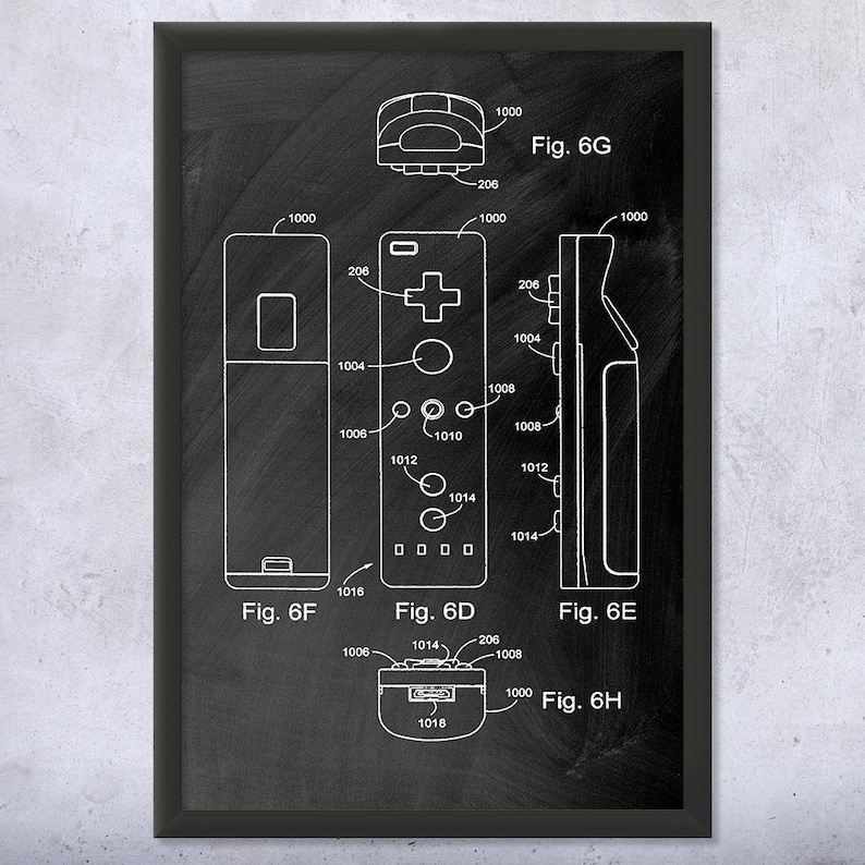 Framed Video Game Controller Wall Art Print Gaming Gift - Etsy