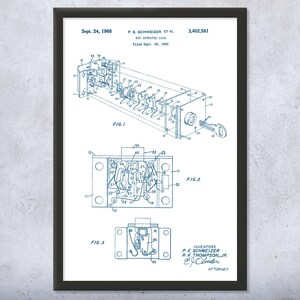 Framed Payphone Coin Lock Wall Art Print, Locksmith Gift, Workshop Art ...