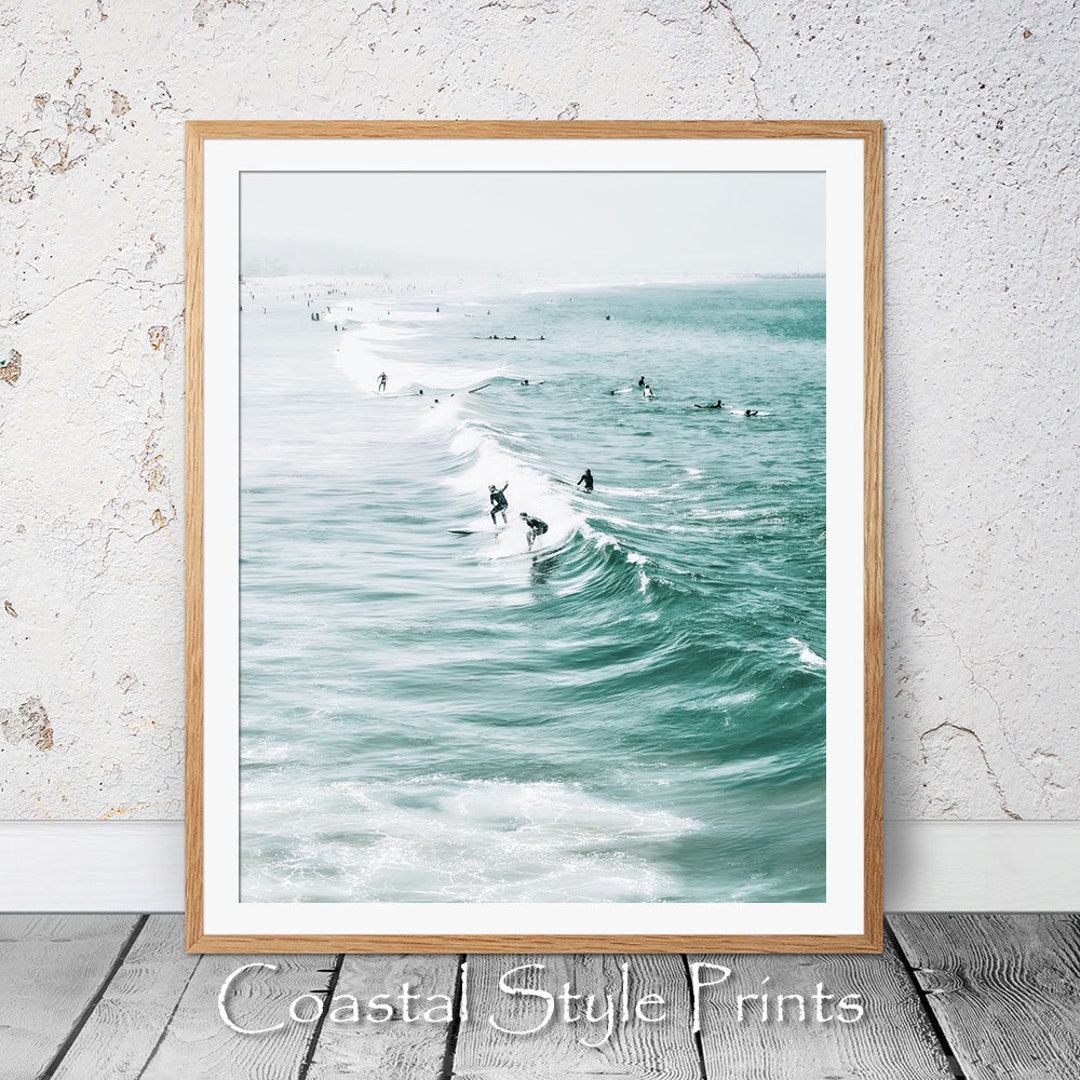 Surf Print, California Beach Print, Beach Wall Decor, Printable Beach ...
