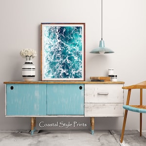 Turquoise Ocean Print, Waves, Art Print, Ocean, Digital Download, Sea ...