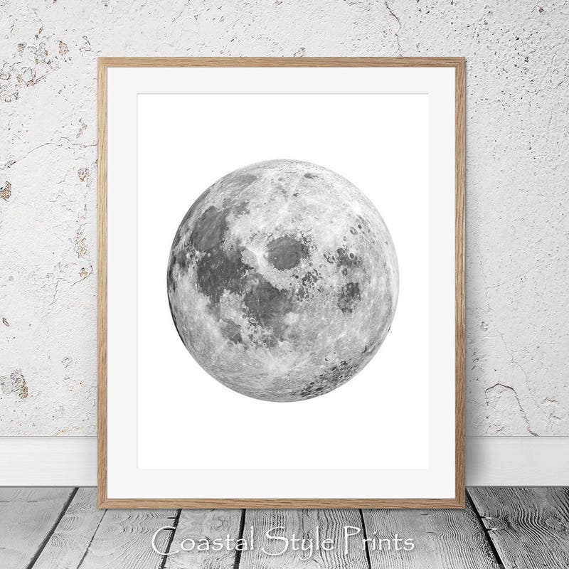 Moon Print - Etsy