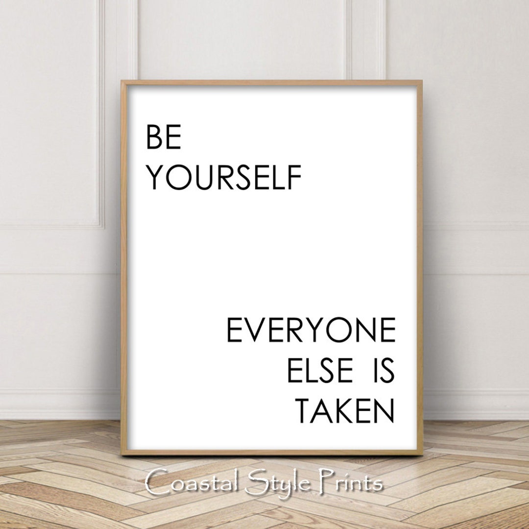 Be Yourself Quote,printable Quote, Quote Print,bedroom Print,quote ...