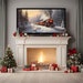Christmas Frame TV Art, Vintage Train for Tv, Winter Wonderland ...