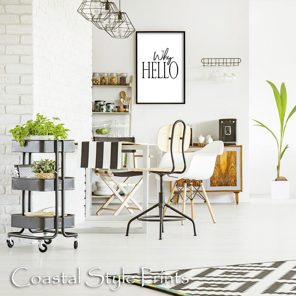 Why Hello Print Printable Typography Why Hello Quote - Etsy
