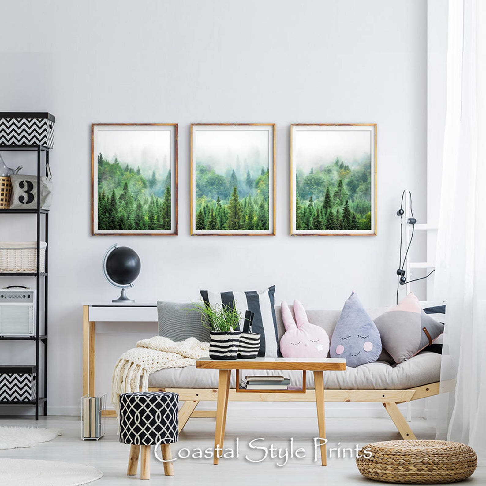 Forest Art Set, Forest Prints, Wilderness Print, Set of 3 Art, 3 Piece ...