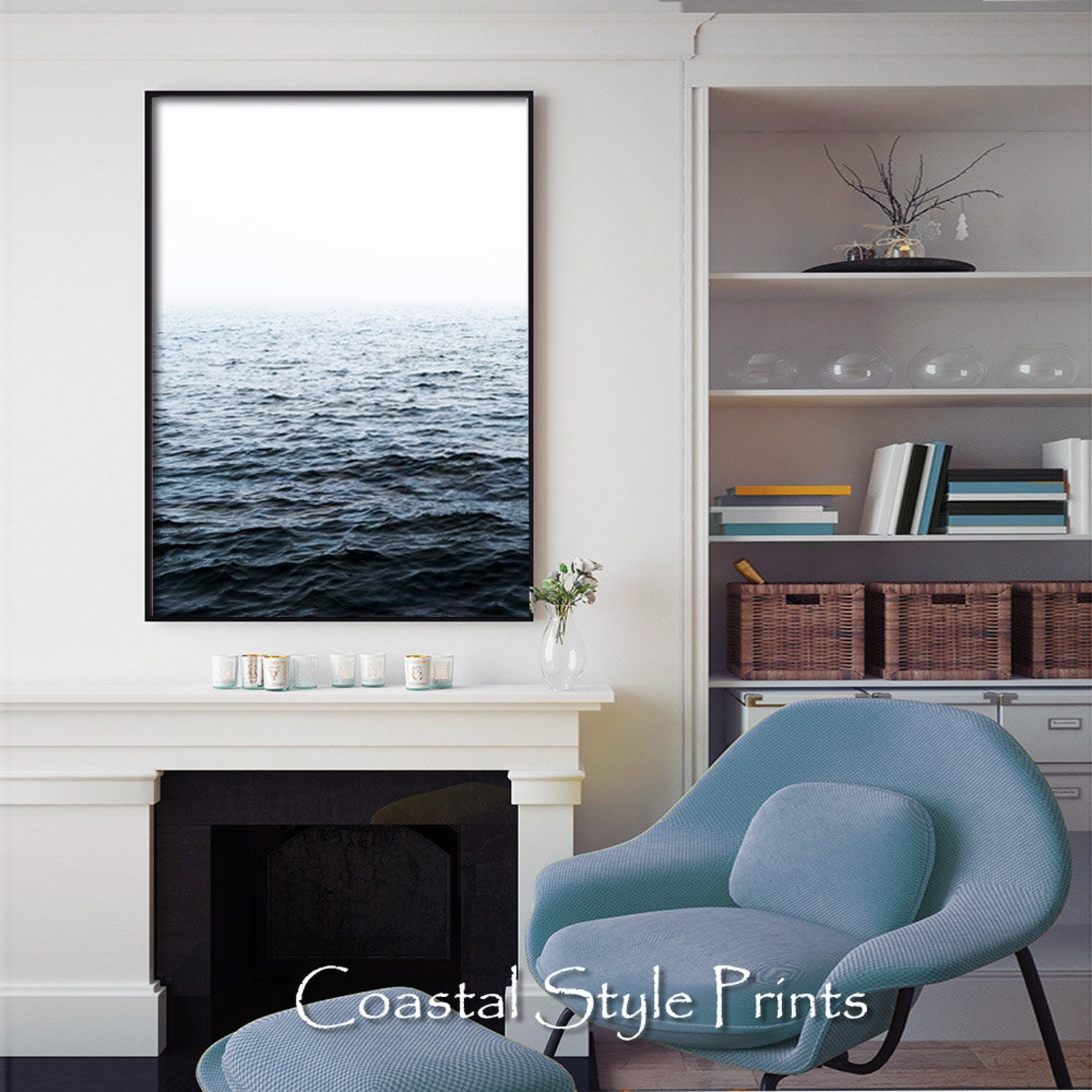 Ocean Print Wall Decor Printable Poster Ocean Wall | Etsy