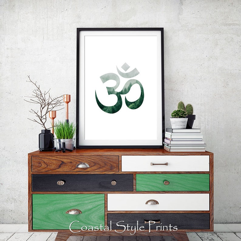 Meditation Print Om Print Therapy Poster Printable Wall - Etsy