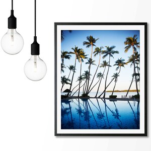 Palm Trees Print, Tropical Print, Ocean Print, Palm Print, Coastal Art ...