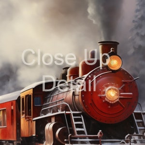 Christmas Frame TV Art, Vintage Train for Tv, Winter Wonderland ...