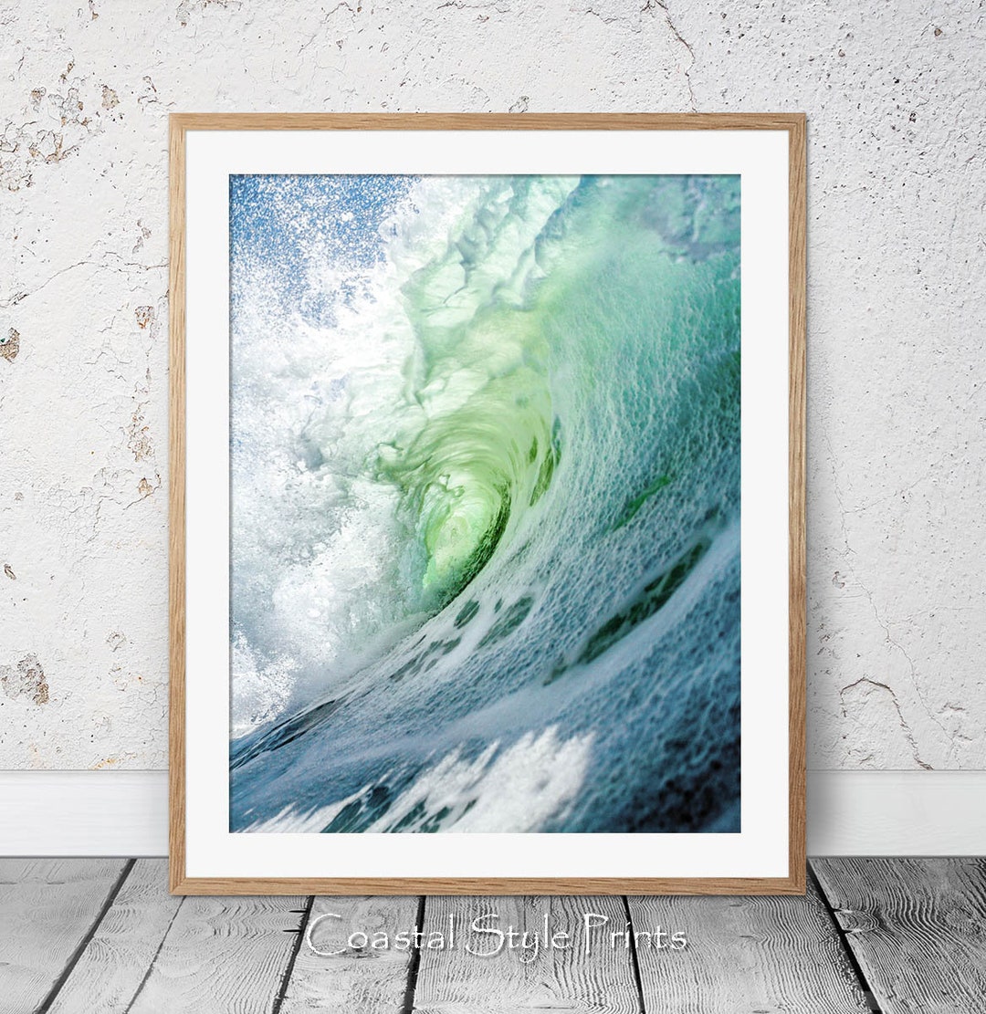 Wave Photography, Blue Ocean Print, Ocean Wave Poster, Ocean Print ...