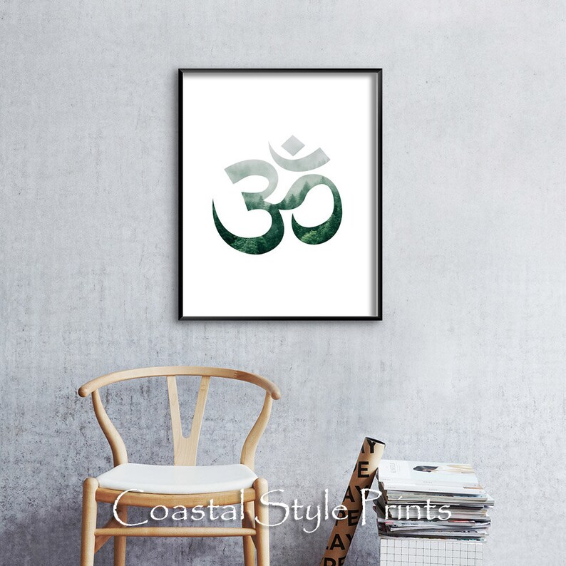 Meditation Print Om Print Therapy Poster Printable Wall | Etsy
