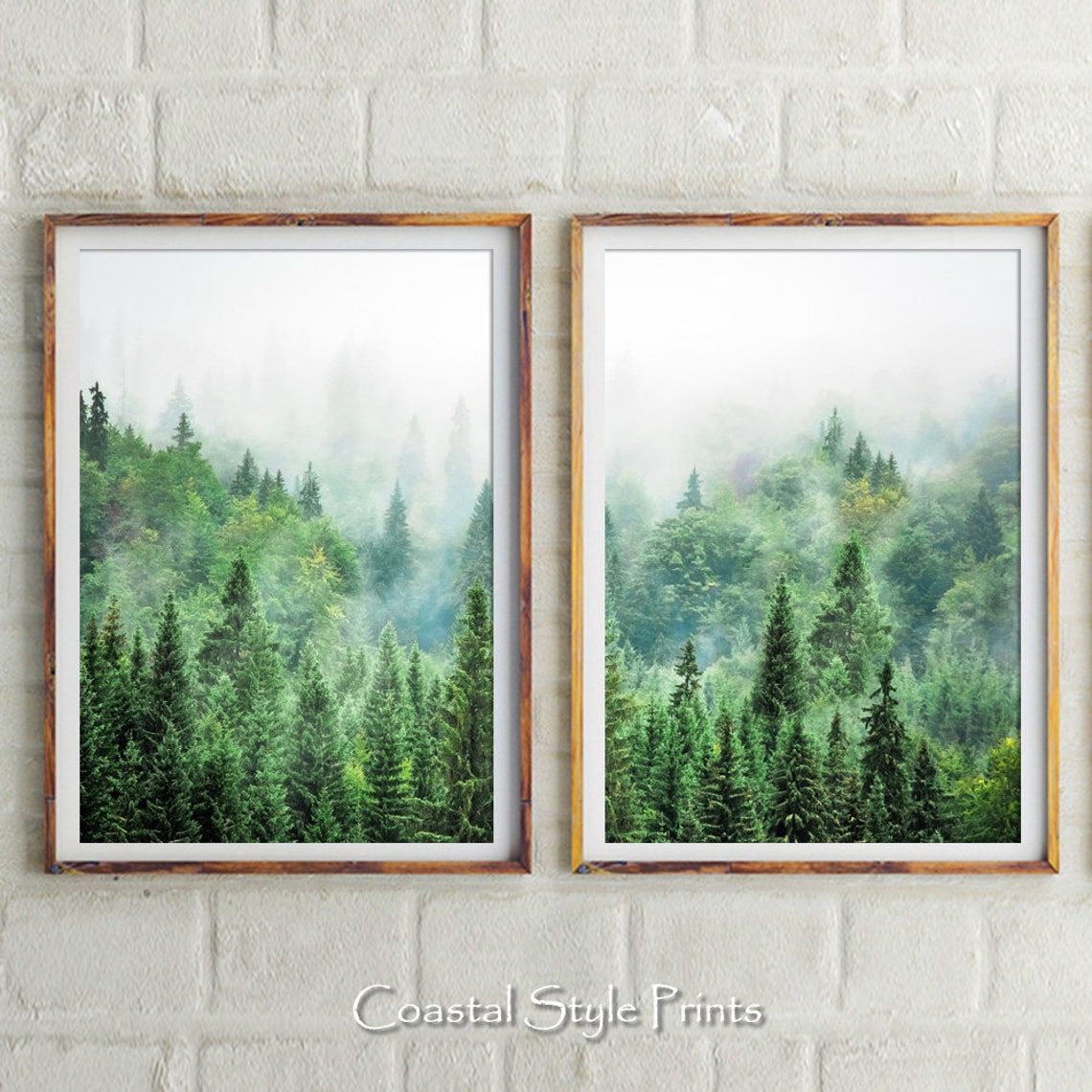 Set of 2 Forest Prints Scandinavian Wall Art Forest - Etsy