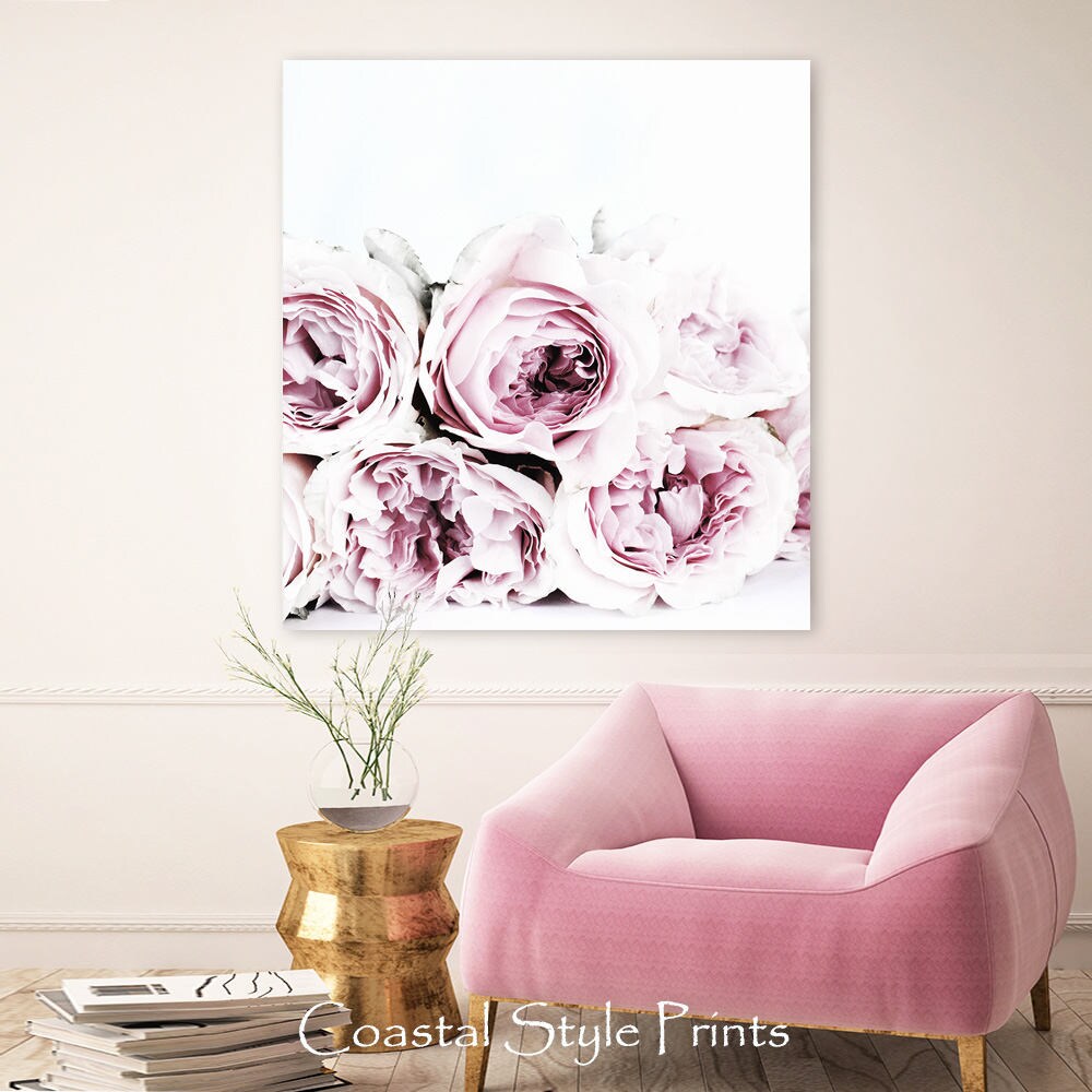 Peony Wall Art Pale Pink Peony Print Flower Print Peony | Etsy