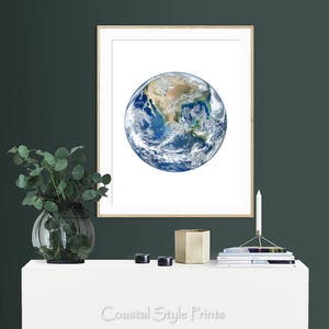 Earth Print, Planet Earth, Astronomy Print, Earth Wall Art, Globe Print ...