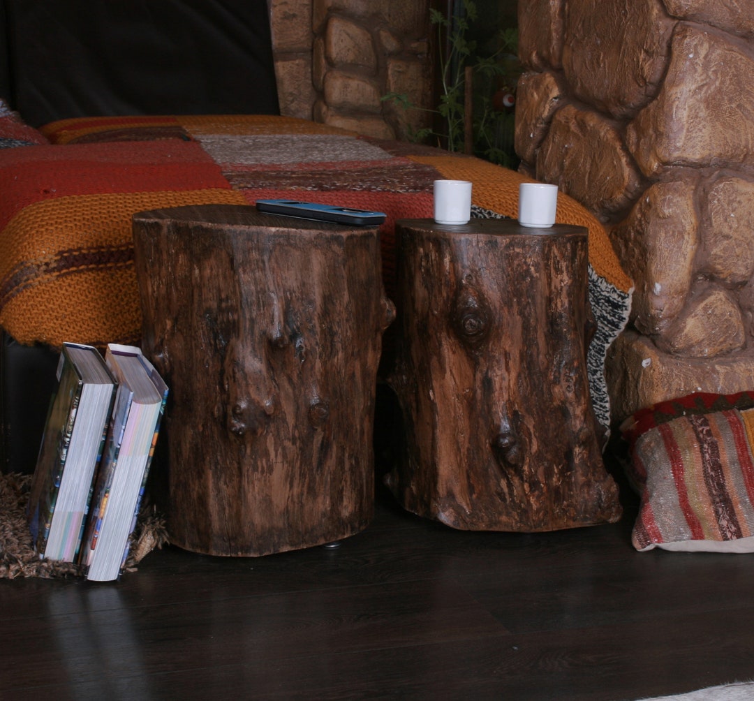 Natural Tree-stump End Side Table,sofa Stand,night Stand Log Tree ...
