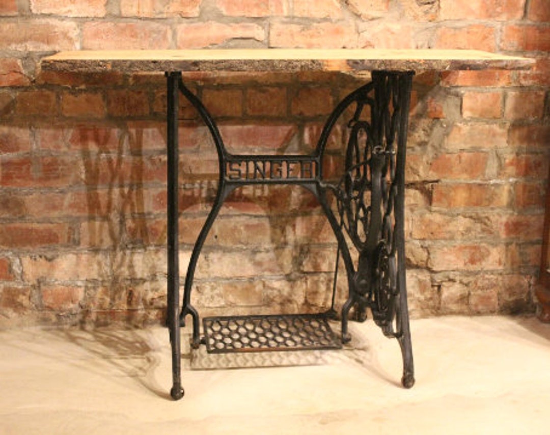 Singer Base Table Support Renewed Vintage Sewing Machine Cast Iron Legs ...