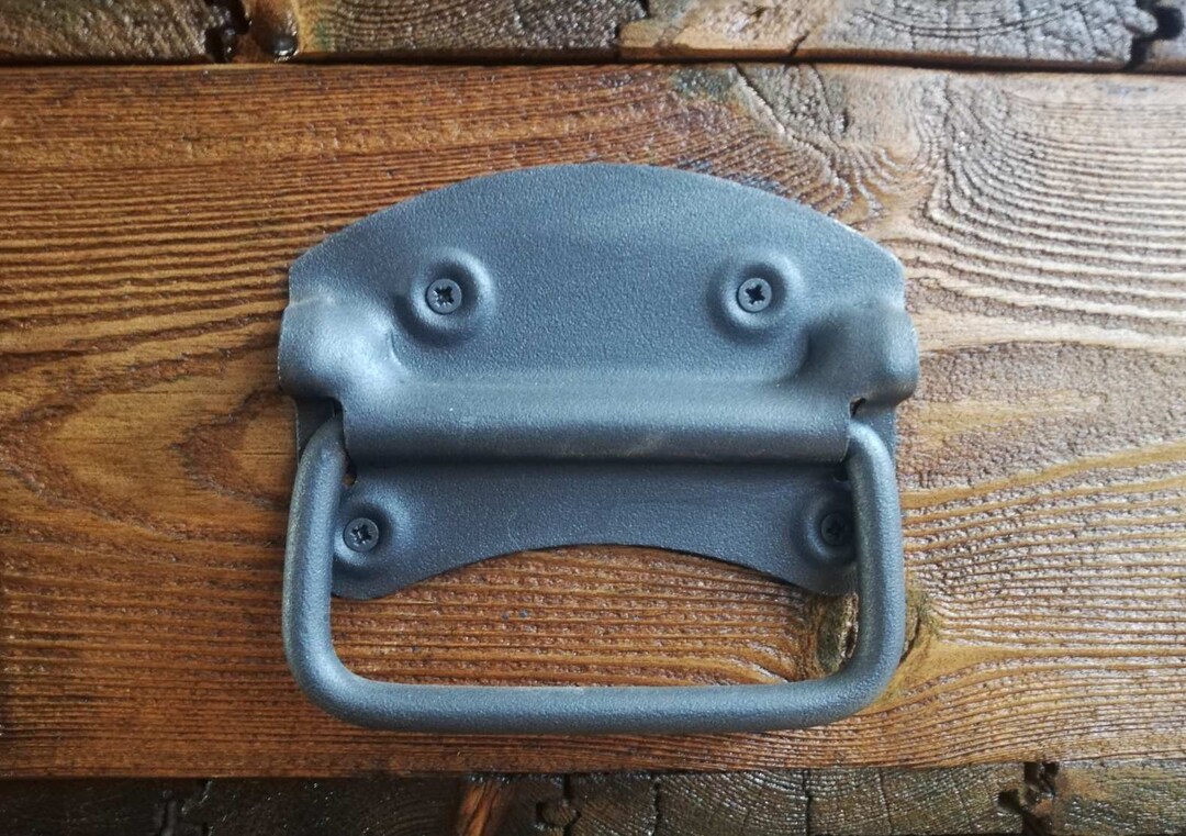 Door Handle Chest Handle Black Iron Ring Metal Gate Handle Pull Cast ...