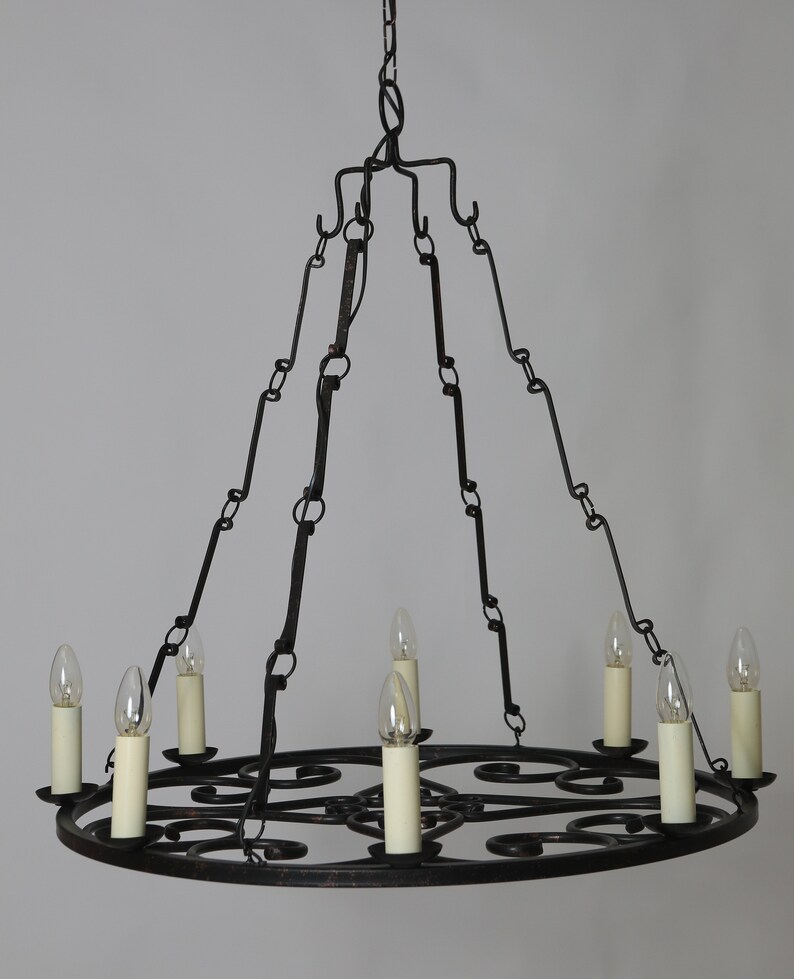 Chandelier Ligthing Eight Light Ceiling Lights Rustic Wrought - Etsy