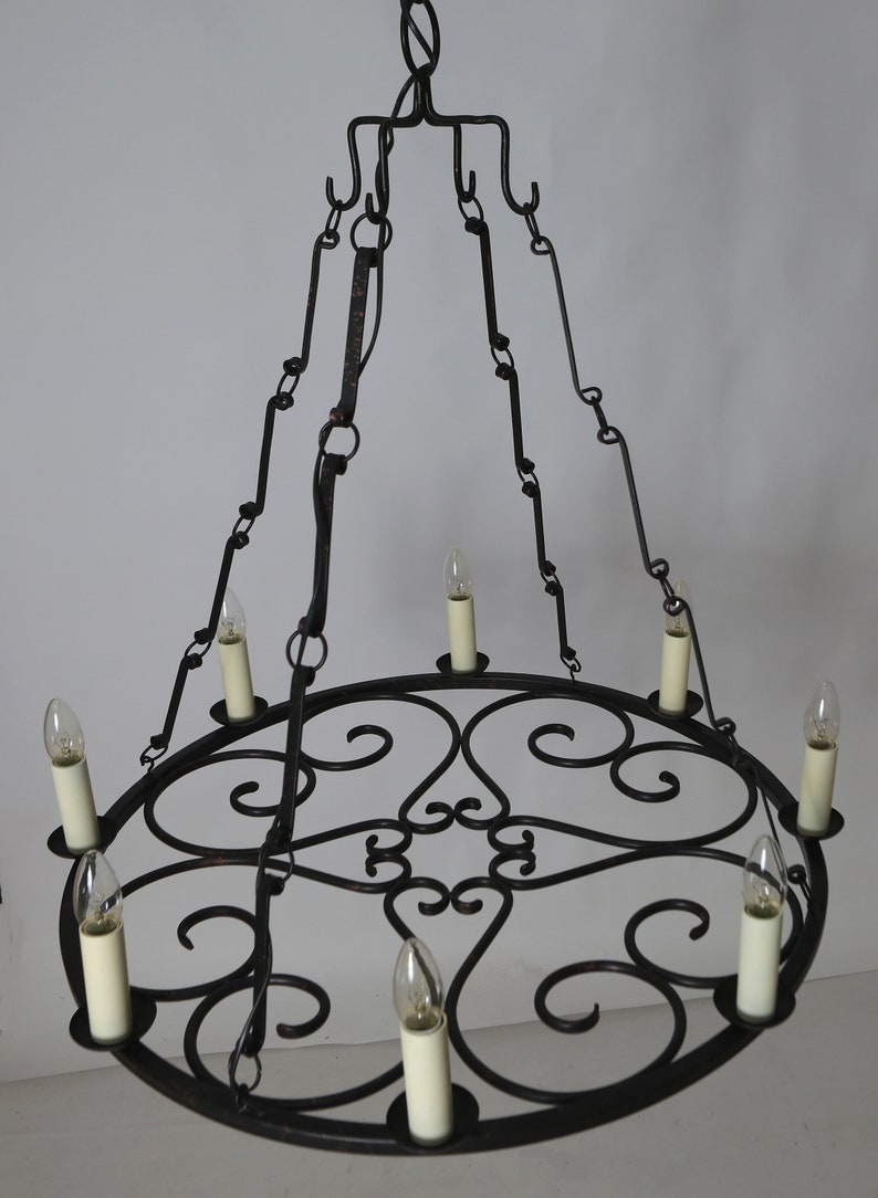 Chandelier Ligthing Eight Light Ceiling Lights Rustic Wrought - Etsy