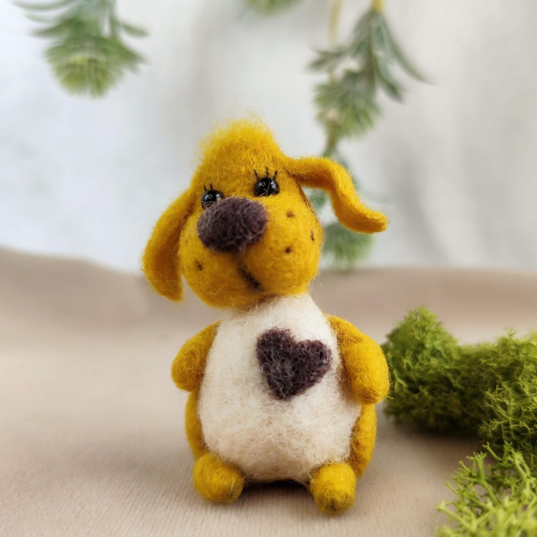 Felted Animal, Needle Felt Dogs, Needle Felt Puppies, Dog Lover Gift ...