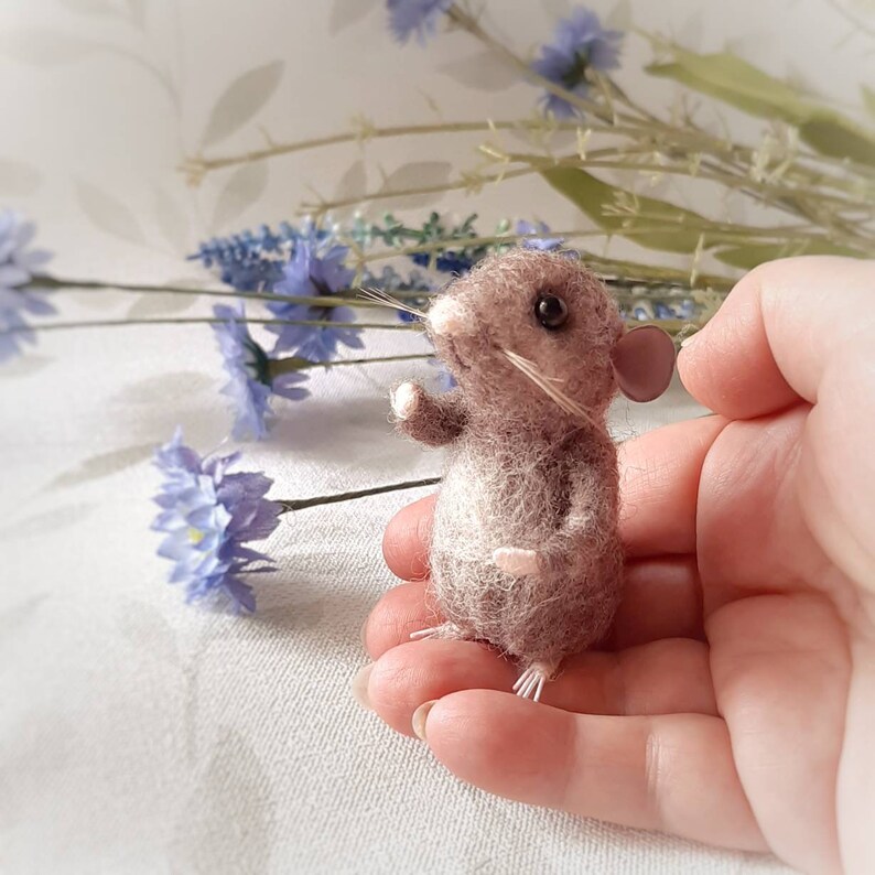 Mice Needle Felt Mouse Mouse Ornament Felt Mice Needle | Etsy UK
