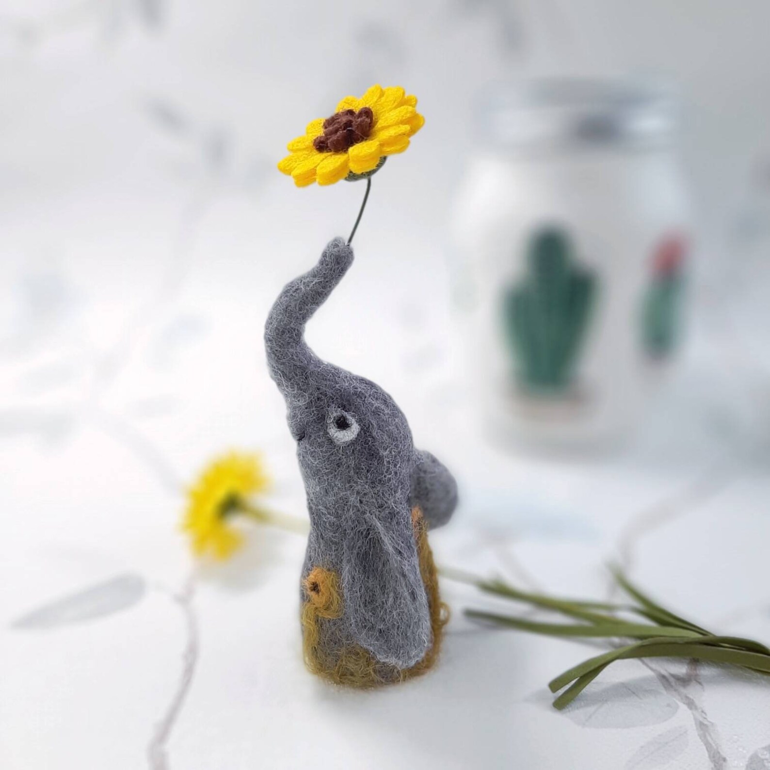 Elephant Needle Felt Elephant Needle Felted Elephant - Etsy