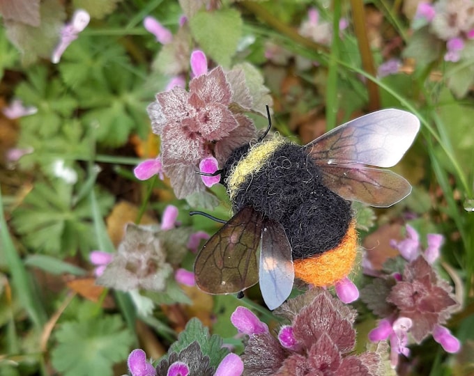 Thank You Gift Needle Felted Fairy Bumble Bee. Felt Beautiful, Wool Art ...