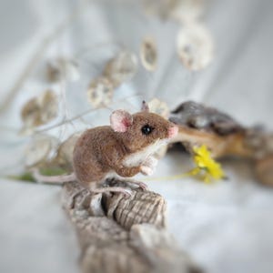 Needle Felted Field Mouse: Wool Miniature Woodland Animal Ornament - Etsy