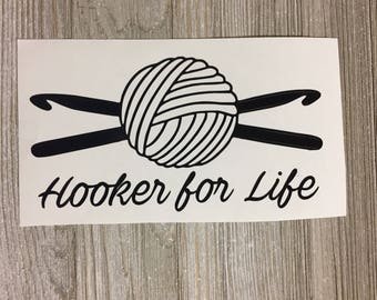Crochet hook decal | Etsy
