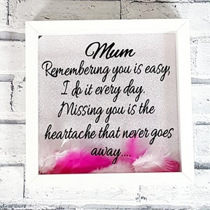 Personalised in Loving Memory Shadow Box Frame-personalised Frame-in ...