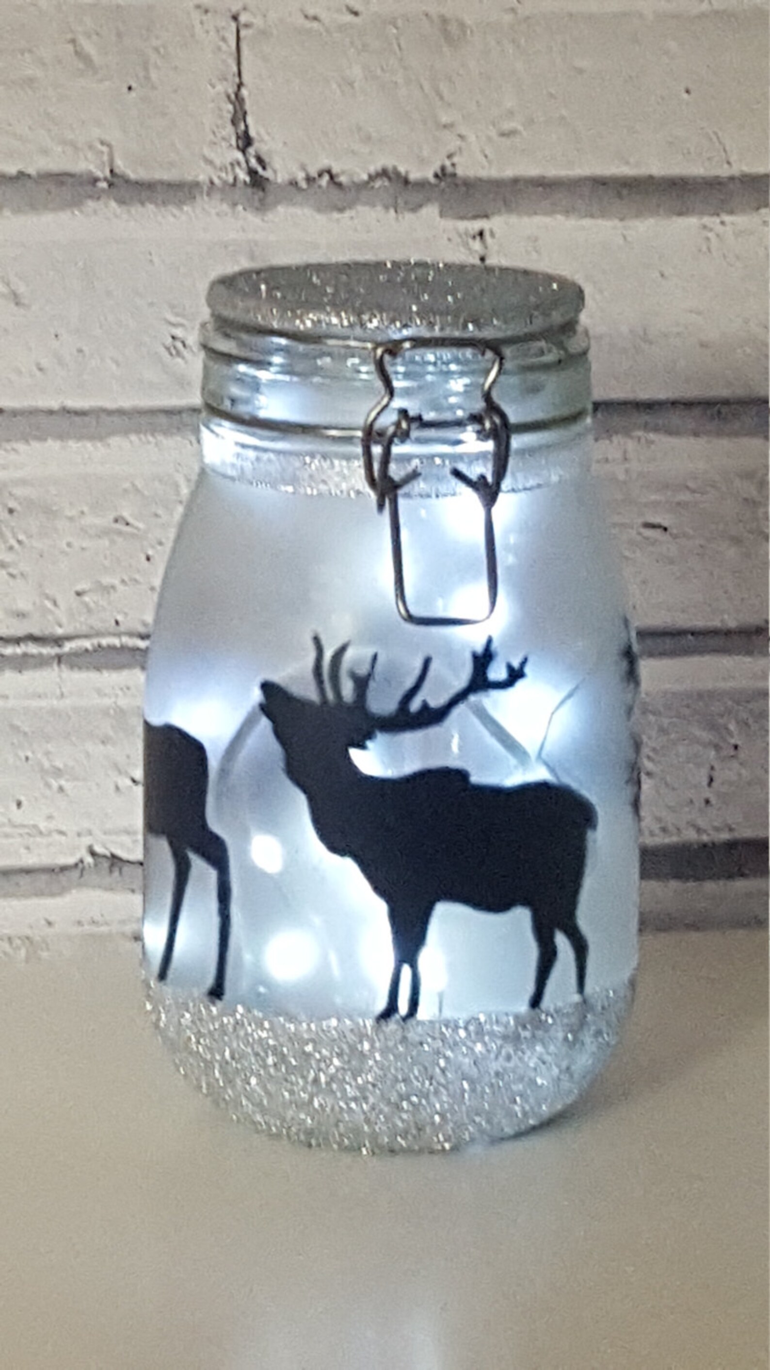 Stag Night Light Stag Giftfairy Light up Jar Stag Lamp | Etsy