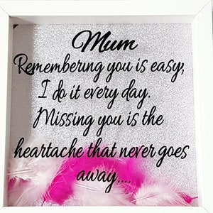 Personalised in Loving Memory Shadow Box Frame-personalised Frame-in ...
