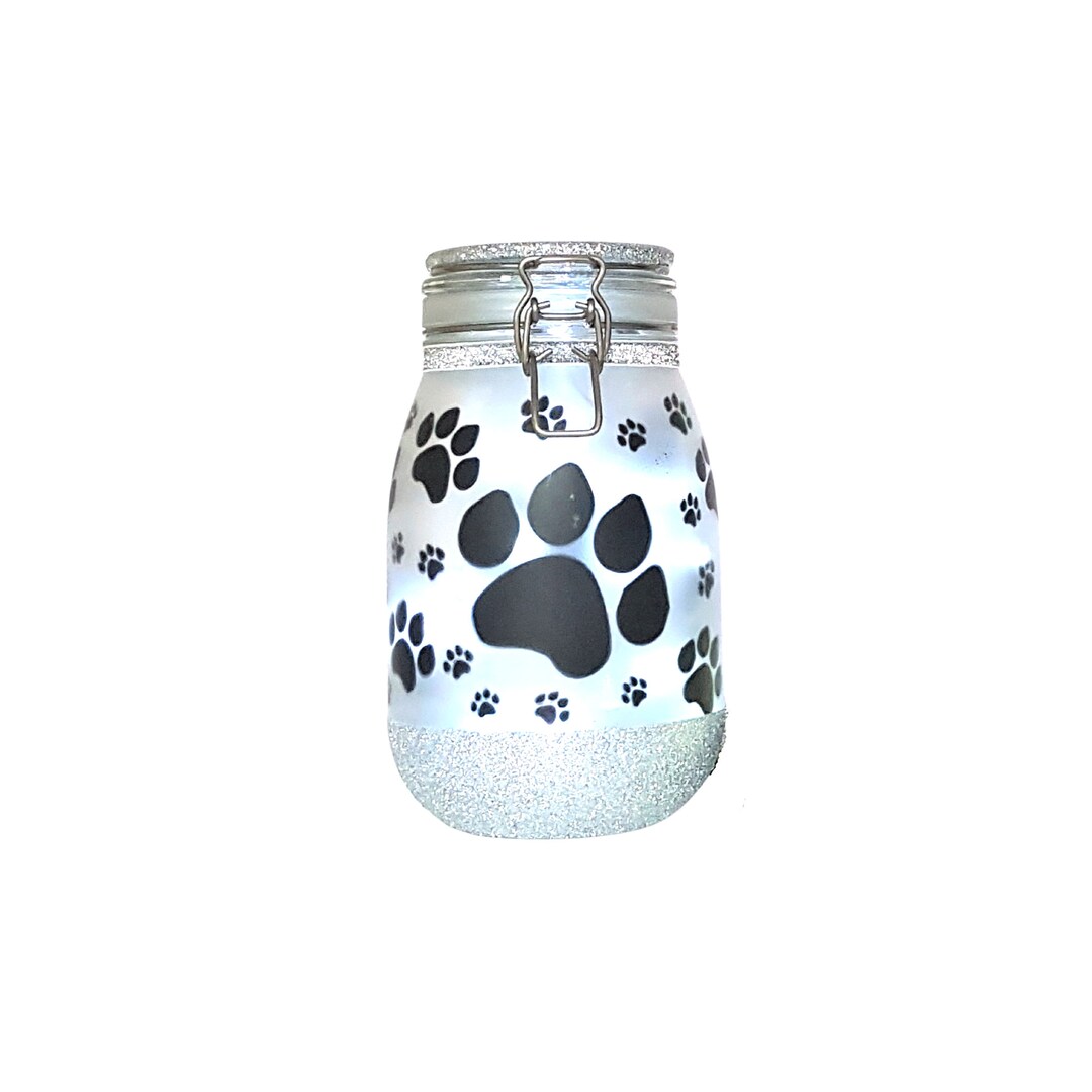 Paw Print Night Light,fairy Light up Jar, Paw Decor, Paw Print Gift ...