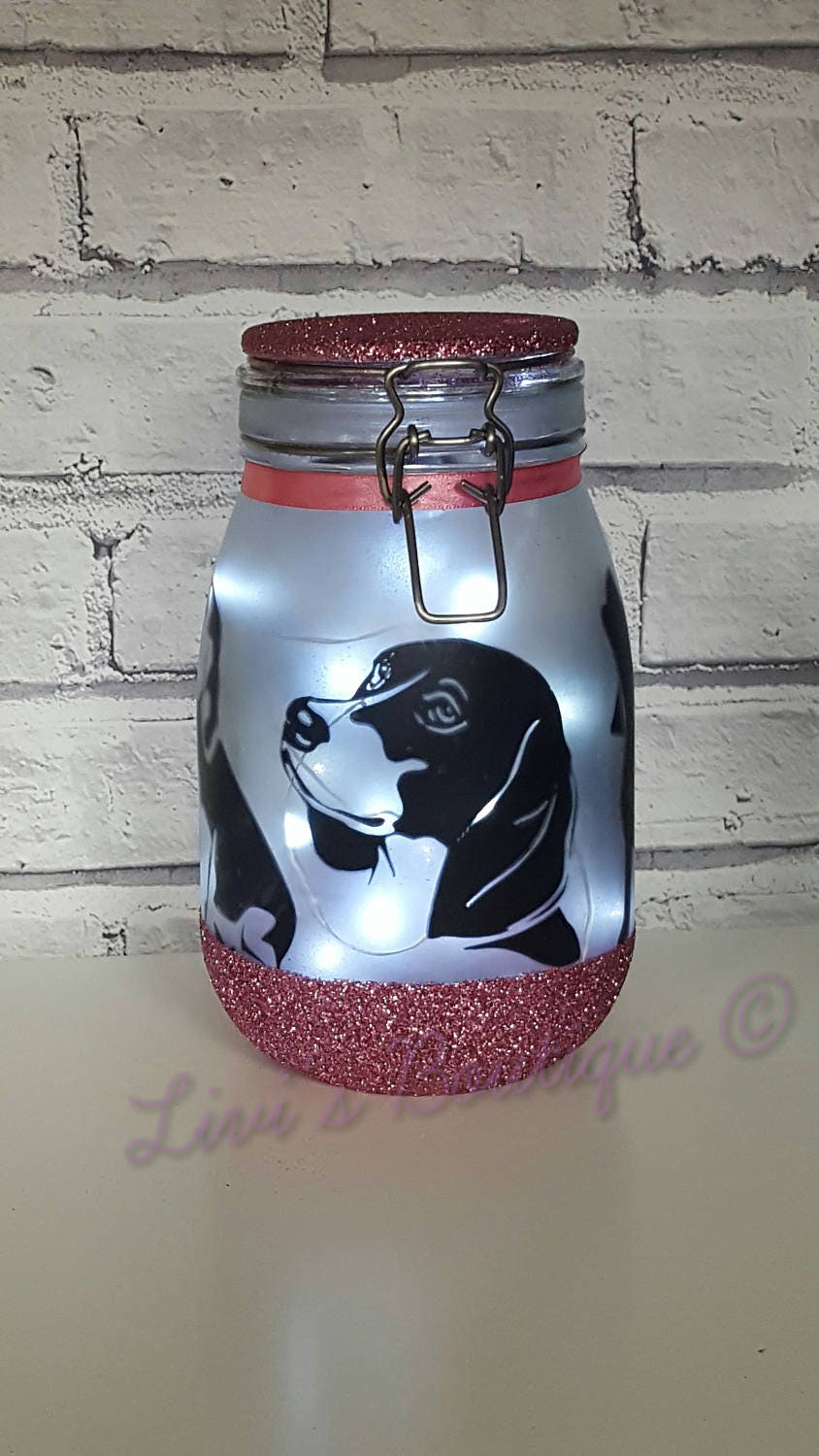 Beagle Night LightFairy Light Up Jar Beagle Lovers Gift Dog | Etsy
