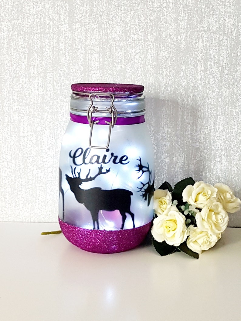 Stag Night Light Stag Giftfairy Light up Jar Stag Lamp - Etsy