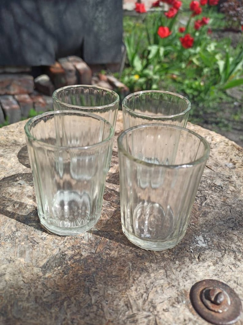 Glass 100 Grams USSR Retro Glass of Vodka Faceted Glasses for - Etsy UK