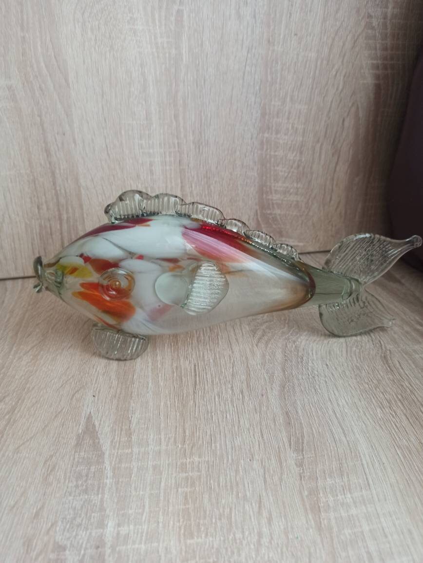 Beautiful Hand Blown Murano Glass Fish 1960s Сolored Glass Fish Murano ...