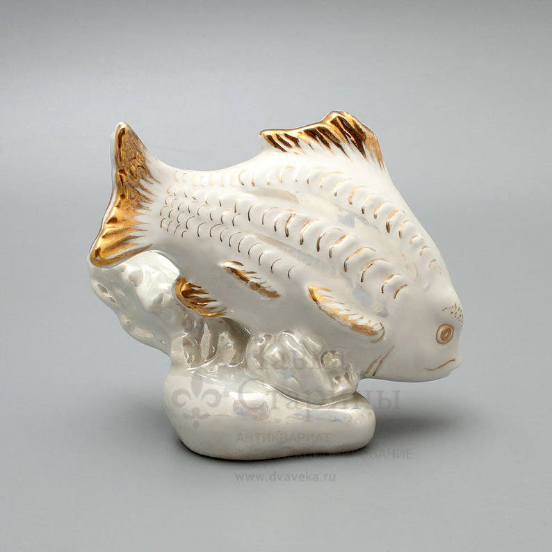 Vintage Soviet Porcelain Fish Soviet Collectibles Vintage Porcelain ...