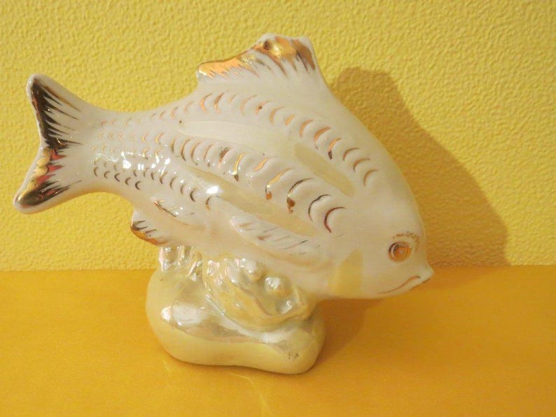 Vintage Soviet Porcelain Fish Soviet Collectibles Vintage Porcelain ...