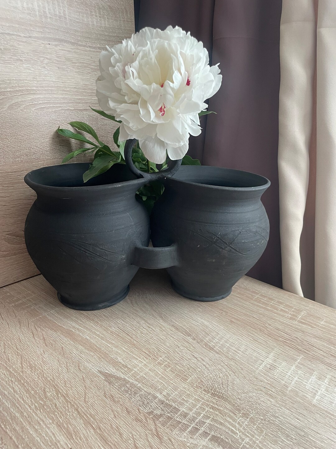 Black Clay Pot Vintage Clay Vessel Rustic Ceramic Bowl Ceramic Jug ...