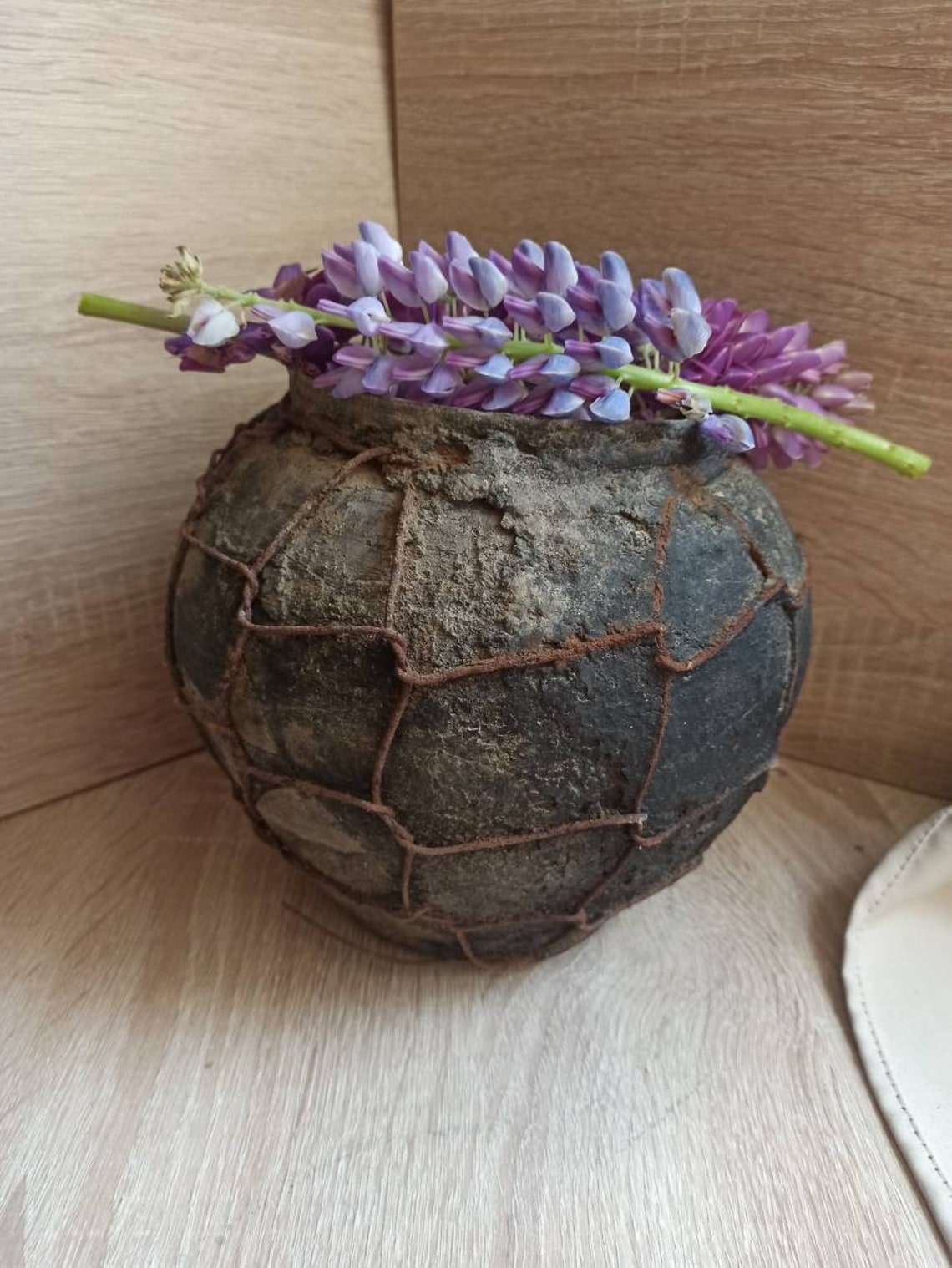 Black Vintage Clay Vessel Large Wide Pot Antique Clay Bowl | Etsy