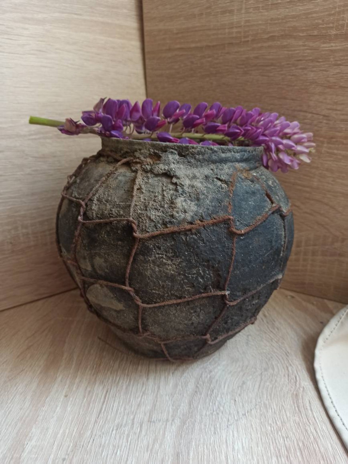 Black Vintage Clay Vessel Large Wide Pot Antique Clay Bowl | Etsy