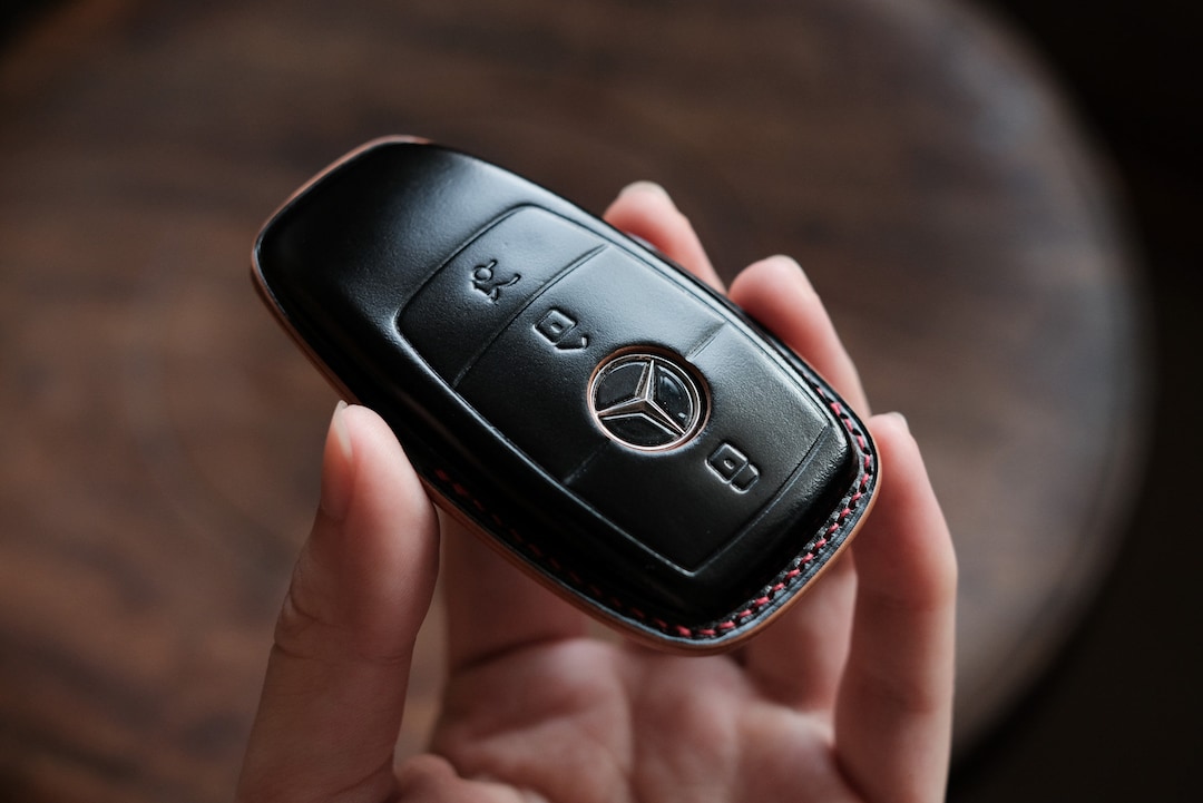 Shinki-hikaku Shell Cordovan Leather Car Key Case for S Class, Key ...