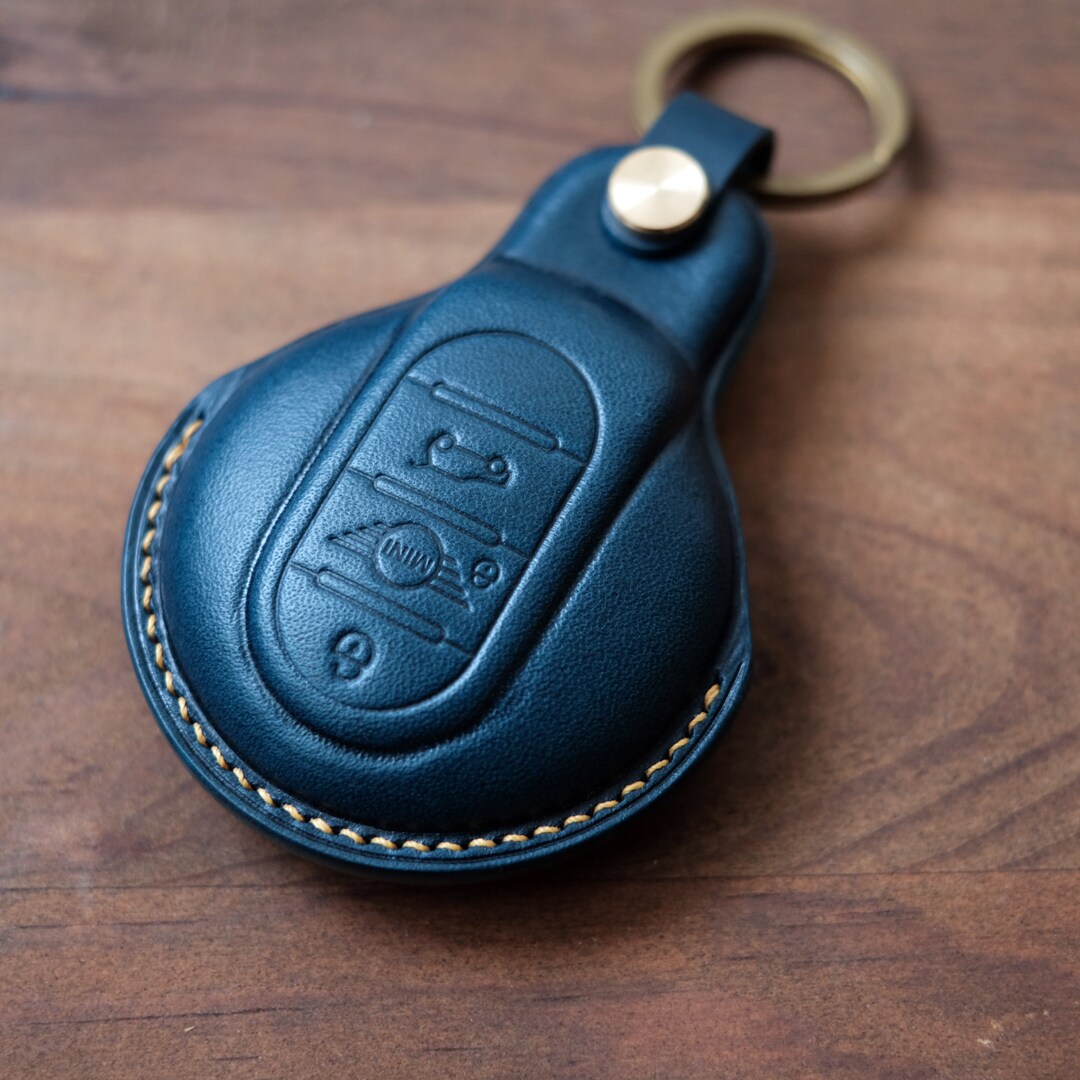 Handmade Leather MINI Cooper JCW Car Key Case.leather Car Key Fob Cover ...